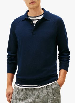 Tommy Hilfiger Pull col polo en laine m&eacute;lang&eacute;e