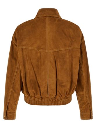 Versace Suede Lamb Leather Jacket - Brown