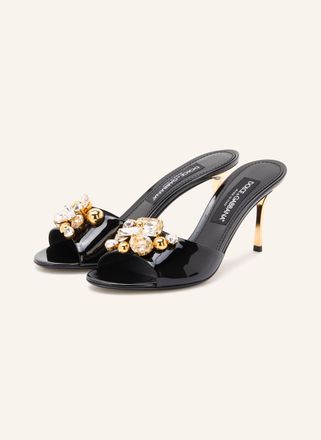 Dolce & Gabbana Mules Mit Schmucksteinen schwarz