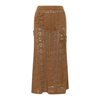 Pinko Pinko, Femme, Jupes, Brun, Taille: 42 FR Anthemis Skirt