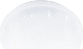 Eglo LED Deckenlampe Pogliola-E, Sternenhimmel Deckenleuchte mit Kristall-Effekt, Badlampe Decke aus Metall und Kunststoff in Weiß, Lampe Badezimmer warmwe