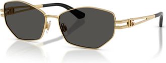 Dolce & Gabbana Lunettes de soleil papillon - Femme - Accessoires - Jaune - Taille: 58 MM