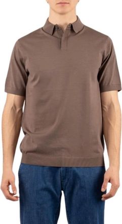 Hindustrie Homme, Tops, Brun, Taille: S Polo