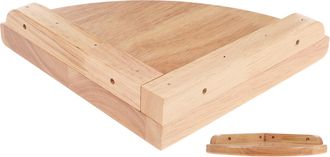 NUOBESTY Wei&szlig;es Fan f&ouml;rmiges Eckregal aus Wasserfestem mit Abgerundeten Kanten Wandmontiertes Wand eckregal f&uuml;r K&uuml;che Schlafzimmer B&uuml;ro Badezimmer Platzsparend