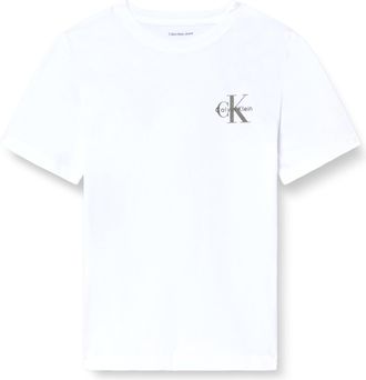 Calvin Klein Unisex Chest MONOLOGO SS T-Shirt IU0IU00719 S/S T-Shirt, Wei&szlig; (Bright White), 12 Jahre, Wei&szlig; (Hellwei&szlig;), 12 Jahre