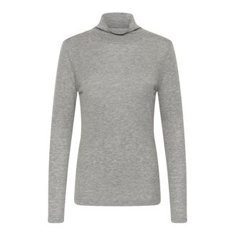 Soaked In Luxury Inana High Neck - - Knitwear - Damen - Grau - S