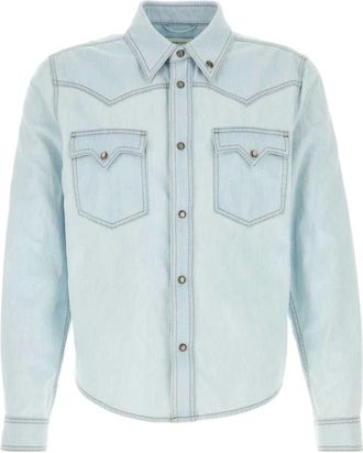 Versace Homme, Chemises, Bleu, Taille: M Denim Shirt