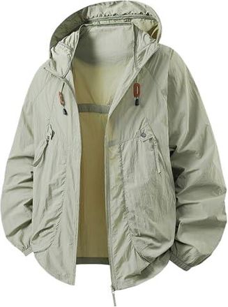 Generic Homme Blouson Ete Veste Legere Chic Vêtements dextérieur Rashguard Manches Longues Anti UV Léger Respirant Fonctionnel de Loisirs