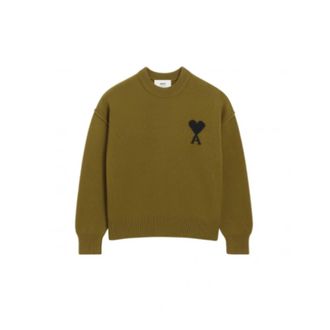 Ami Rundhals-Strickware - - Knitwear - Damen - Gr&uuml;n - XL