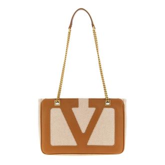 Valentino Garavani Viva Superstar Kleine Schultertasche aus Canvas - - Bags - Herren - Braun - ONE SIZE