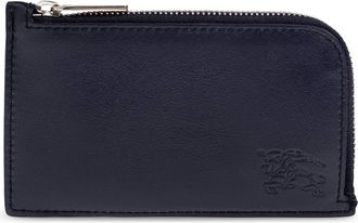 Burberry Homme, Accessoires, Bleu, Taille: ONE Size Porte-cartes en cuir avec logo