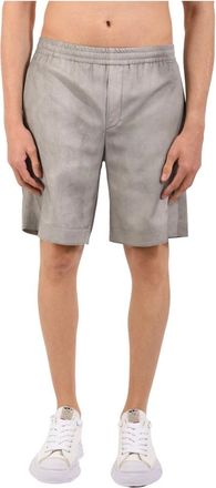 Msgm Msgm, Homme, Shorts, Gris, Taille: M Elasticated-Waist Logo-Detail Shorts