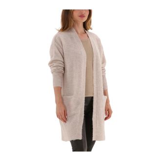 Selected Lulu New Long Cardigan B - - Knitwear - Damen - Beige - S