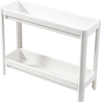 Generic Schmaler Rollwagen Aus PP-Kunststoff mit 360&deg;-Drehr&auml;dern 3/4-st&ouml;ckiger Rollwagen f&uuml;r B&uuml;ro K&uuml;che Waschk&uuml;che und Enge Stellen(36 * 23 * 40cm)