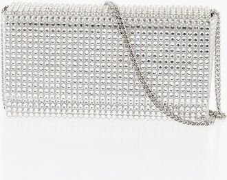 Amina Muaddi All-Over Rhinestoned SUPERAMINI PALOMA Pouch size Unica