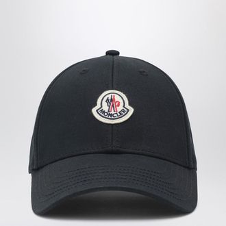 Moncler Black baseball cap with logo
