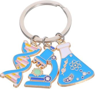 Supvox Porte-Cl&eacute;s Microscope en M&eacute;tal Robuste Design Scientifique Miniature Accessoire L&eacute;ger et Portable pour Paquet &agrave; Main ou Cl&eacute;s Pr&eacute;sent pour Professeurs 