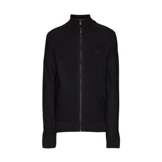 HUGO BOSS Avac FZ - - Knitwear - Herren - Schwarzk - S