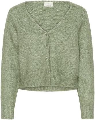 Kaffe Womens Cardigan V-Neck Cropped Long Sleeves Regular Fit Buttons