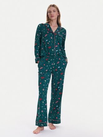 Kate Spade New York Pyjama KSI82765F Grün Relaxed Fit