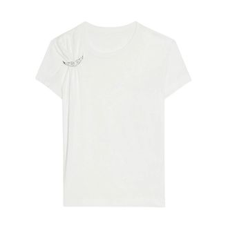 Zadig&Voltaire Suzan Plissee-T-Shirt - - Tops - Damen - Wei&szlig; - S