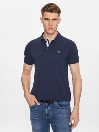 Tommy Jeans Poloshirt DM0DM15370 Dunkelblau Slim Fit