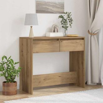 vidaXL Table console ch&ecirc;ne artisanal 89x41x76,5 cm bois ding&eacute;nierie - Vidaxl