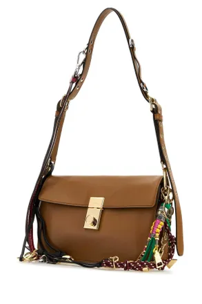 Prada Womens Caramel Leather Small Prada Soft Sound Shoulder Bag Caramel0n Vitello Borse A Tracolla