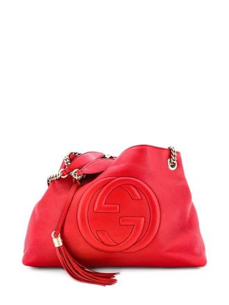 Gucci Soho Chain Strap Leather Medium shoulder bag - Rouge