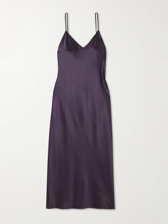 Joseph Clea Midikleid Aus Seidensatin - Lila