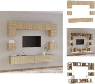 vidaXL Vidaxl - 8-tlg. TV-Schrank-Set Sonoma-Eiche Holzwerkstoff - TV-Schrank - Holzwerkstoff Möbel - Wohnzimmer Dekoration - Regal - Aufbewahrung