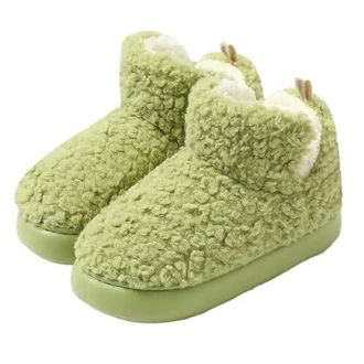 Generic YUJIEBB Bottines dhiver chaudes et &eacute;paisses en peluche pour femme et homme, Vert, 42.5 EU