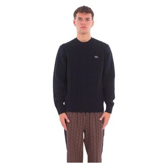 Lacoste Wollpullover mit Zopfmuster - - Knitwear - Herren - Blau - XL