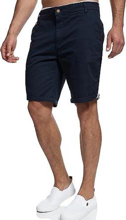 Indicode Hommes Creel Chino Shorts | Pantalon Court Chino à 5 Poches Navy XXL