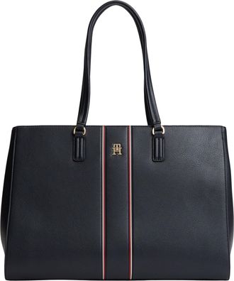 Tommy Hilfiger Damen Th Daily Tote Corp Aw0aw18643 Tragetasche, Blue (Space Blue)