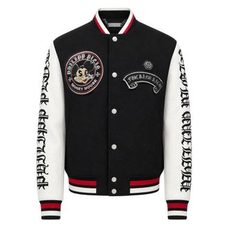 Philipp Plein College Bomberjacke LS Money Mouse - - Jackets - Herren - Schwarzk - L
