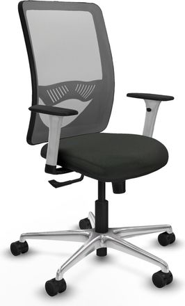 Piqueras y Crespo Gepolsterter Stuhl Zulema mit wei&szlig;en und schwarzen Armlehnen, h&ouml;henverstellbare Lendenwirbelst&uuml;tze, ausgestattet mit Sincro 3 Positionen und Schneides