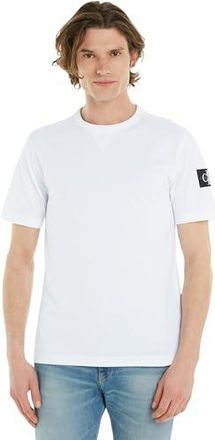 Calvin Klein Jeans Badge Regular Tee J30J323484 Hauts en Tricot à Manches Courtes, Blanc (Bright White), XXL Homme