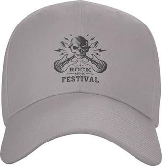 Generic Casquette de baseball personnalis&eacute;e pour festival de musique rock casquette de baseball hip hop hommes femmes r&eacute;glable m&eacute;tal lourd cr&acirc;ne papa chapeau 