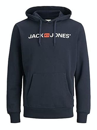 Jack & Jones Jack & Jones - Sweat &agrave; capuche pour homme - Avec logo imprim&eacute;, bleu marine, S