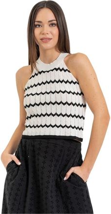 Kocca Femme, Tops, Blanc, Taille: 40 FR Haut &eacute;l&eacute;gant &agrave; rayures horizontales