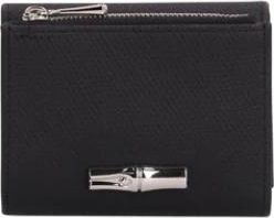 Longchamp Femme, Accessoires, Noir, Taille: ONE Size LE Roseau Portefeuille Compact