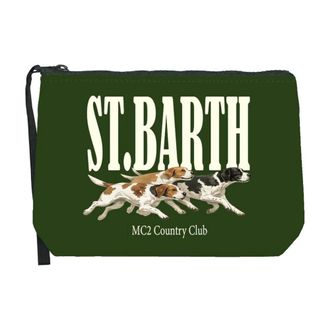 MC2 Saint Barth Sb Logo Dogs 51 - Femme - Sacs - Vert - Taille: ONE Size