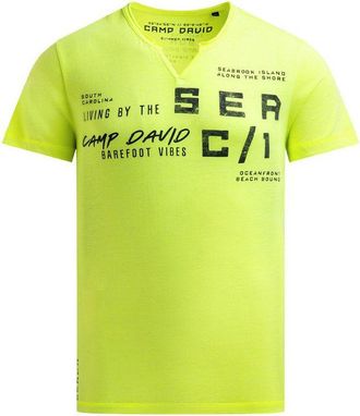 Camp David Rundhalsshirt mit Baumwolle