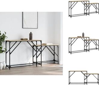 vidaXL Vidaxl - Konsolentische 2 Stk. Sonoma-Eiche Holzwerkstoff - Konsole - Couchtisch - Wohnzimmerstil - Industrielook - Sideboard