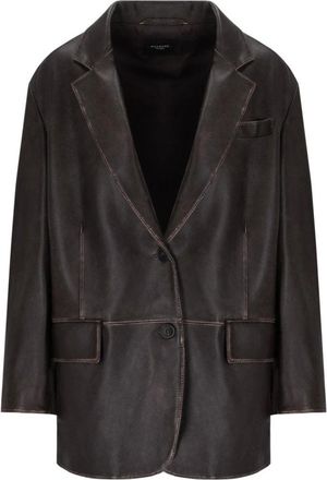 Max Mara Femme, Vestes, Brun, Taille: 34 FR Pila Single-Breasted Jacket