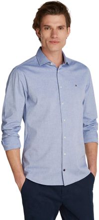 Tommy Hilfiger Herren Hemd Langarm, Blau (Custom Color Dark Navy), 45