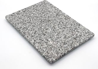 Generic Schneidebrett aus Stein - Servierplatte - K&uuml;chenbrett - Steinplatte - Untersetzer - 2 Gr&ouml;&szlig;en (Iberico White Gl&auml;nzend, L35 x B25 cm)