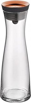 WMF Basic Wasserkaraffe aus Glas, 1 Liter, Glaskaraffe mit Deckel, Silikondeckel, CloseUp-Verschluss, Wasserkaraffe mit Deckel, kupfer