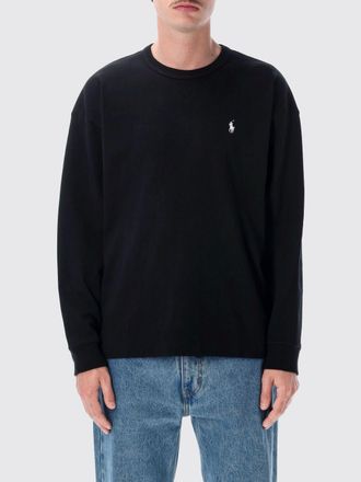 Polo Ralph Lauren T-shirt &agrave; manches longues en coton avec logo brod&eacute;